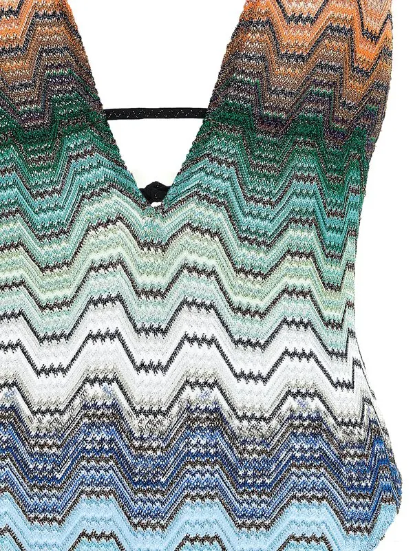 Missoni Greek Motif One-piece Swimsuit