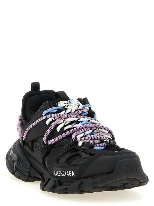 Balenciaga Track Trail Lace Up Sneakers - Black