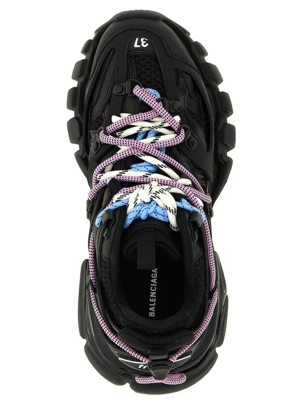 Balenciaga Track Trail Lace Up Sneakers - Black
