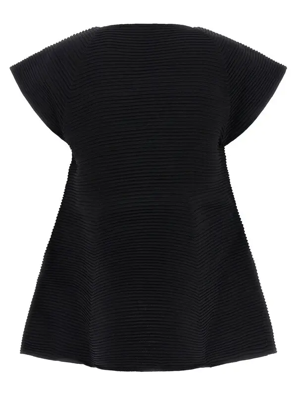 Issey Miyake Corrugated Knit Mini Dress