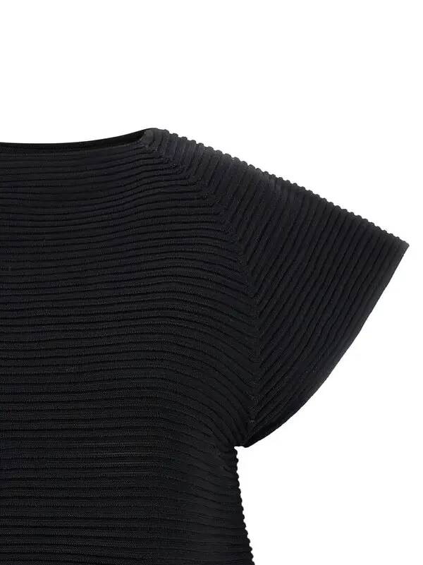 Issey Miyake Corrugated Knit Mini Dress