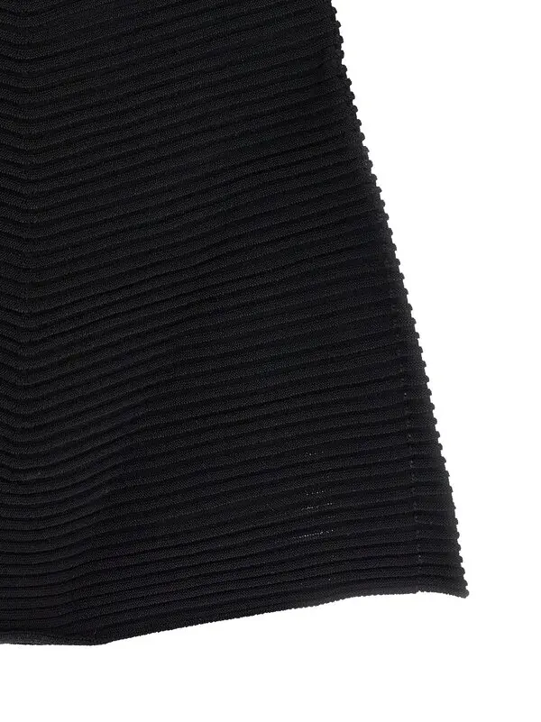 Issey Miyake Corrugated Knit Mini Dress