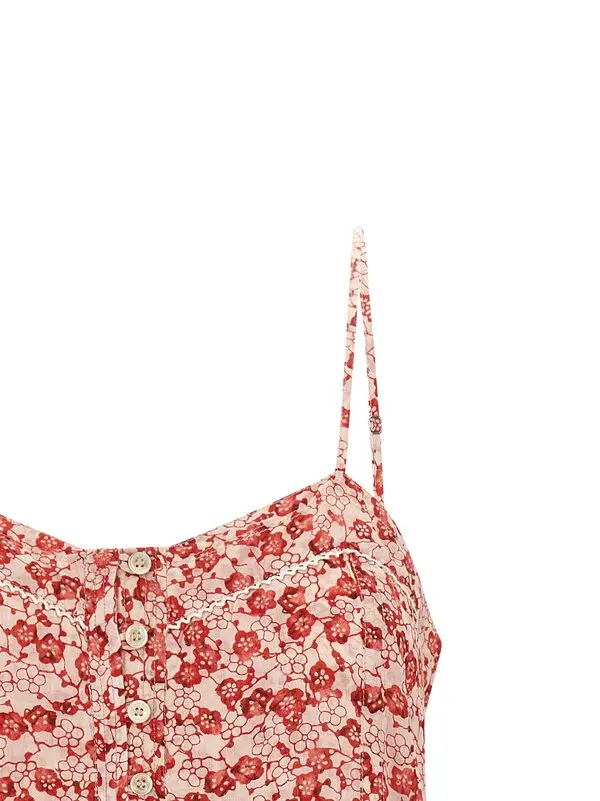Isabel Marant Étoile Vickia' Floral Print Cotton Jumpsuit