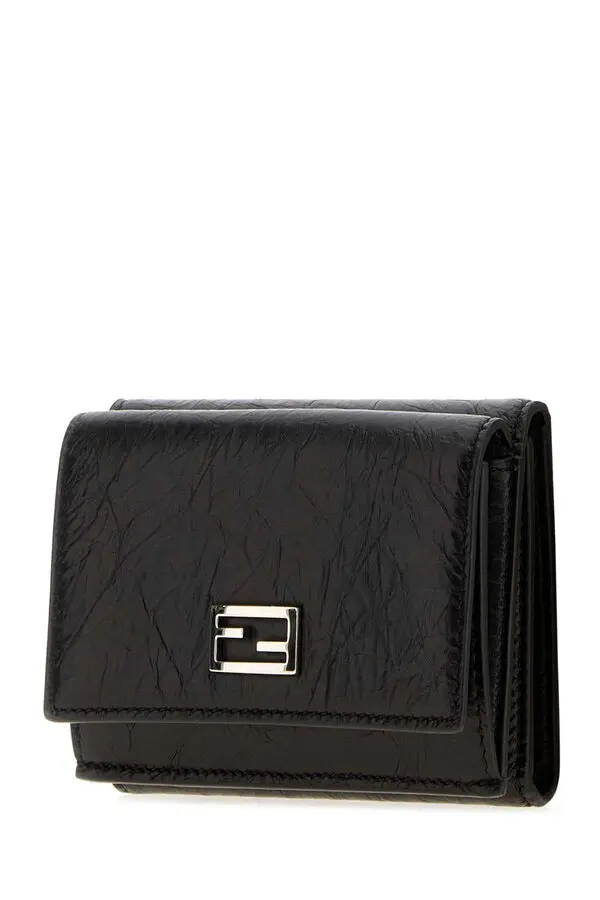 Fendi Black Leather Wallet - Multicolor