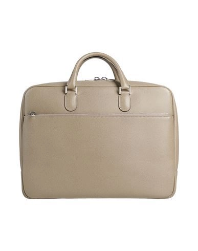VALEXTRA Pebbled Leather Computer Bag - Grey