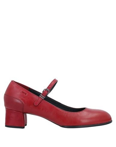 Camper Bovine Leather Mary Jane Pumps - Red
