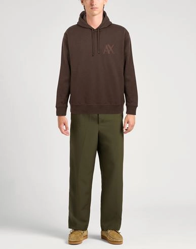 Armani Exchange Cotton French Terry Hoodie - Dark Brown