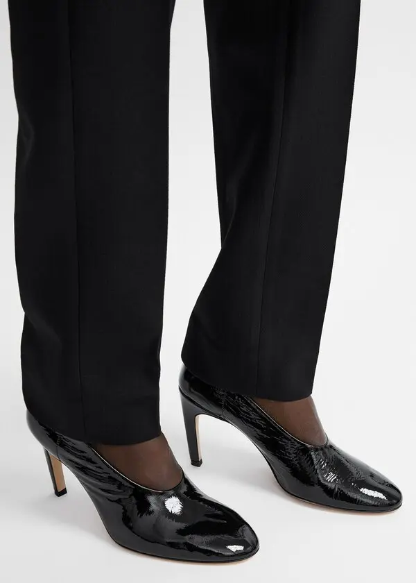 TOTEME Naplack Leather Slip Pumps