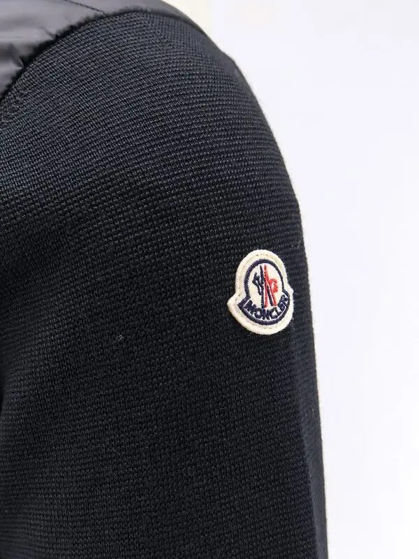 Moncler Down Jacket With Virgin Wool Blend Inserts