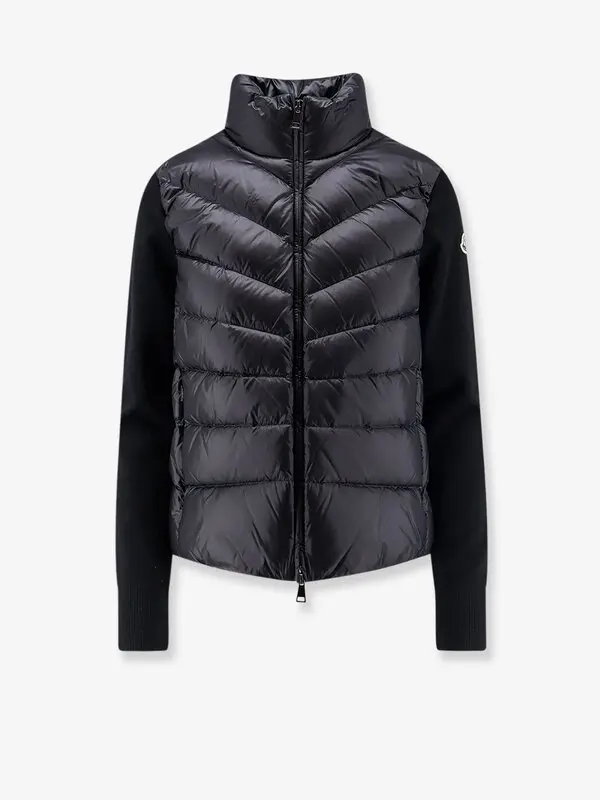 Moncler Down Jacket With Virgin Wool Sleeves