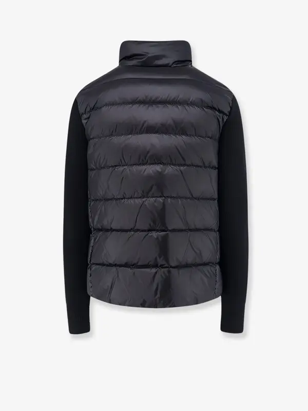 Moncler Down Jacket With Virgin Wool Sleeves