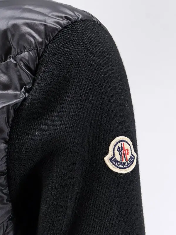 Moncler Down Jacket With Virgin Wool Sleeves