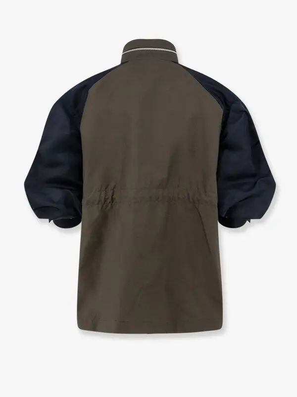 Sacai Canvas Jacket With Nylon Sleeves