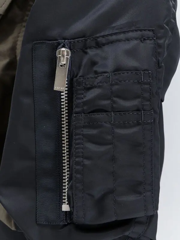 Sacai Canvas Jacket With Nylon Sleeves