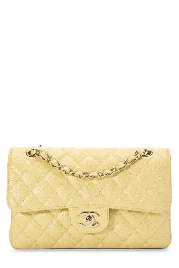 Chanel Iridescent Quilted Caviar Classic Double Flap Small