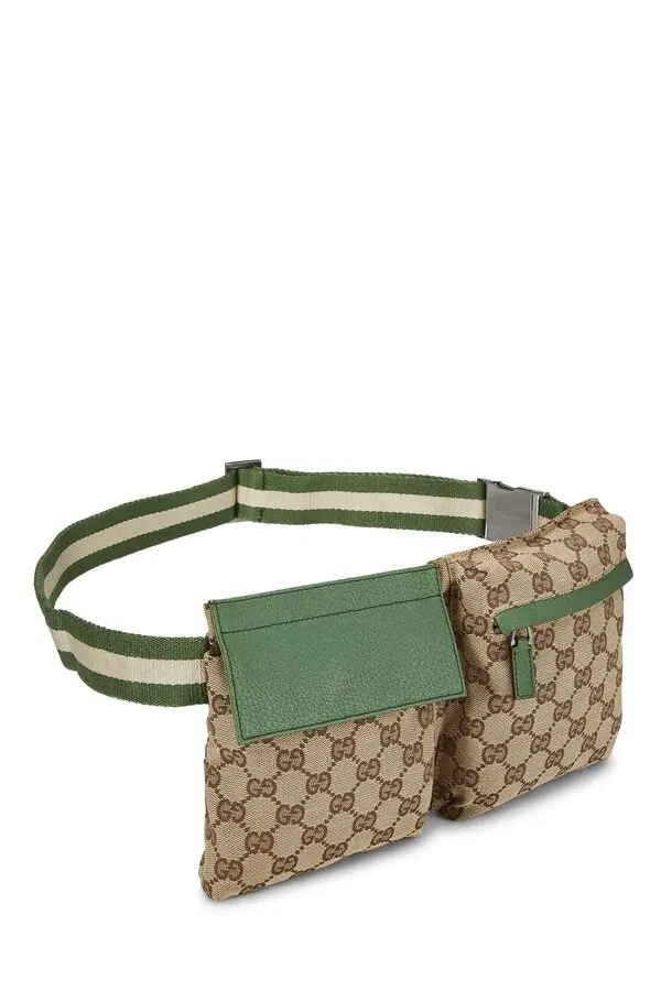 Gucci Original Gg Web Double Pocket Waist Pouch