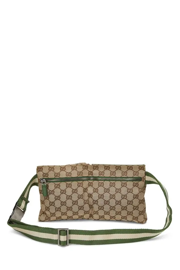 Gucci Original Gg Web Double Pocket Waist Pouch