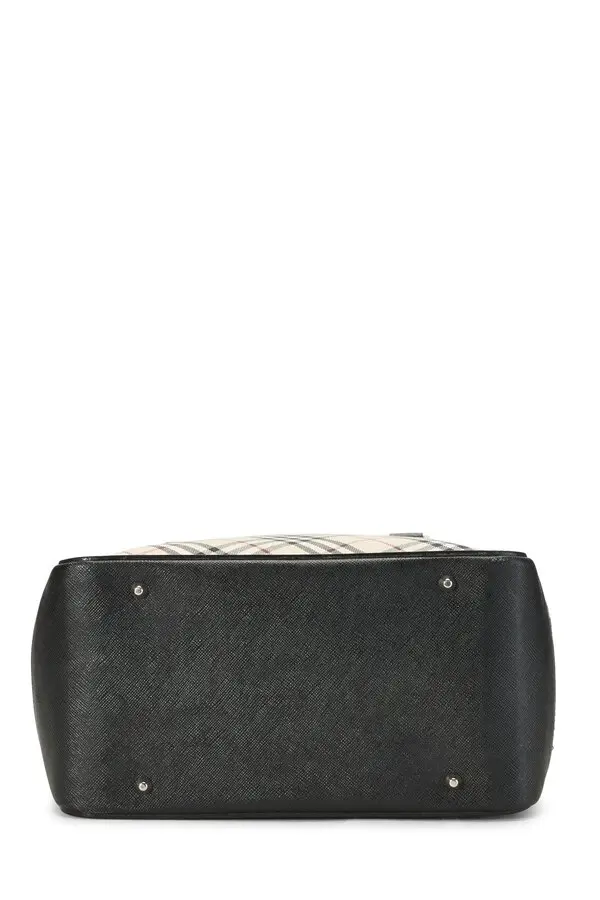 Burberry House Check Jacquard Handbag - Black