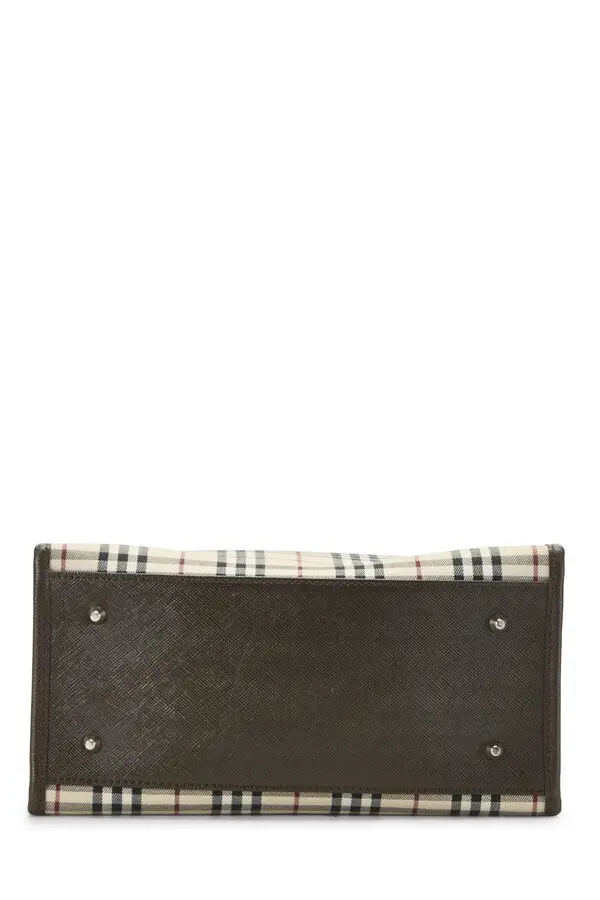 Burberry Jacquard Buckle Handbag - Brown