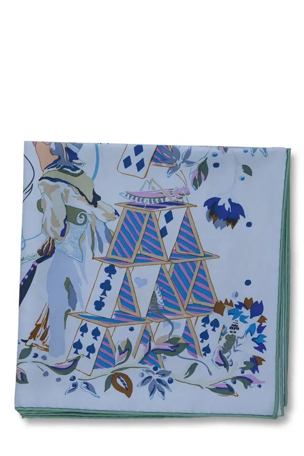 Hermès Multicolor 'emile Et Une Nuit' Silk Scarf 90 - Blue