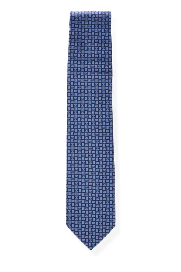 Hermès Jaquard Tie - Blue