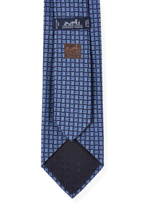 Hermès Jaquard Tie - Blue