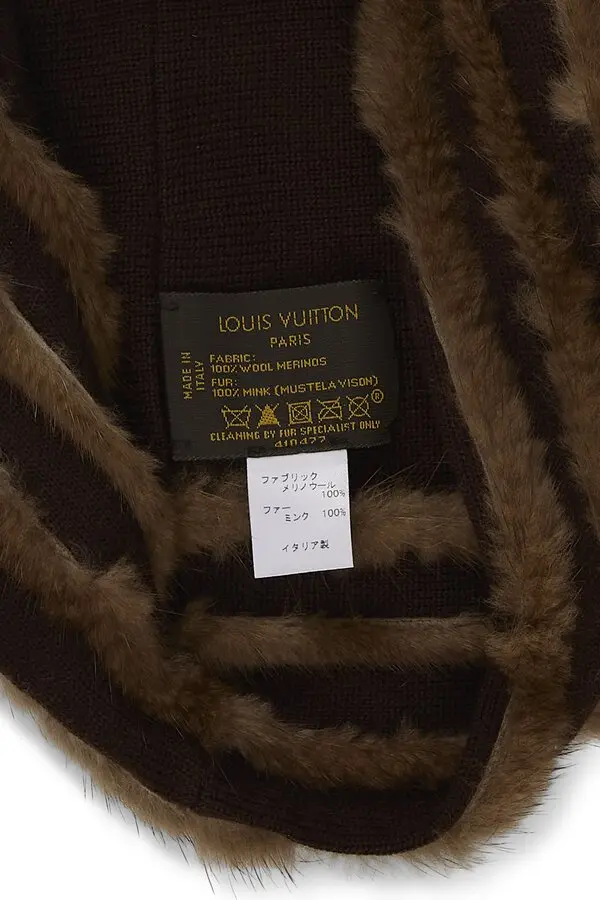 LOUIS VUITTON Mink Fur Diva Snood Muffler