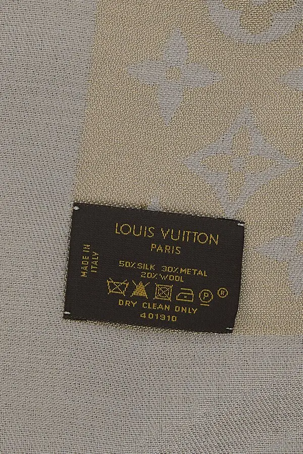 LOUIS VUITTON Silk Monogram Sunshine Shawl