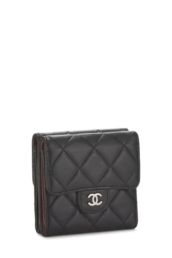 Chanel Lambskin Double Classic Flap Compact Wallet