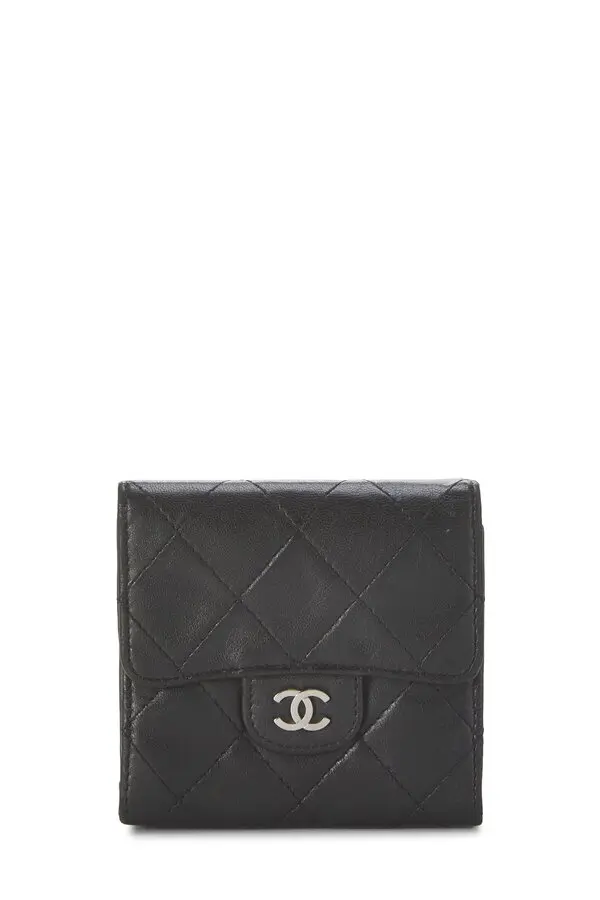 Chanel Lambskin Double Classic Flap Compact Wallet