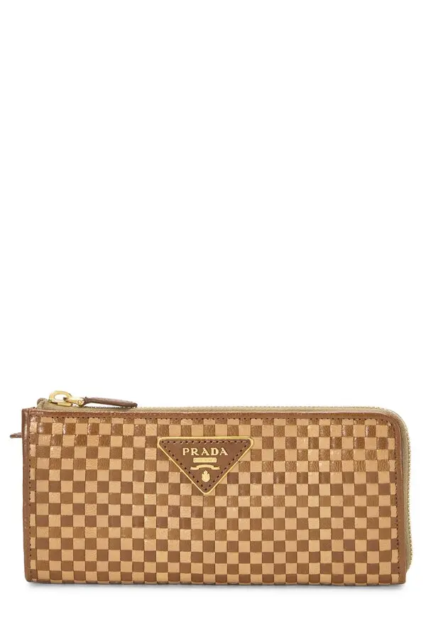 Prada Woven Zip Around Wallet