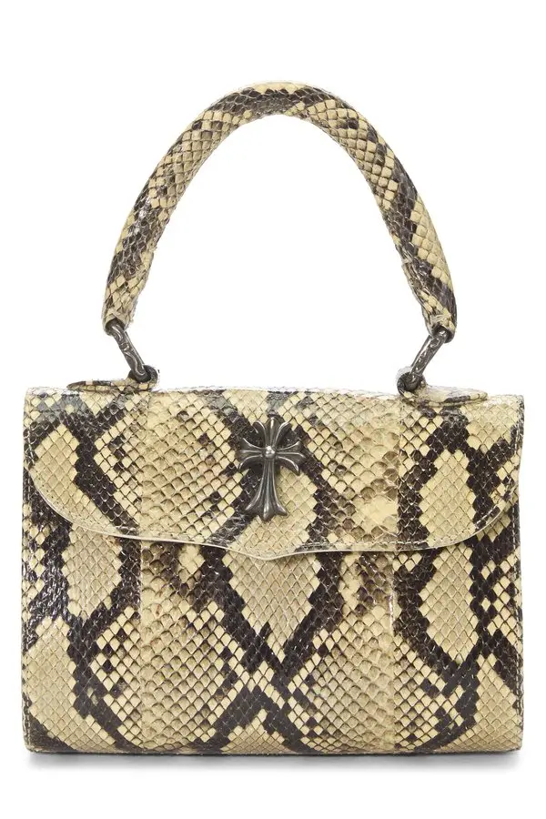 Chrome Hearts Multicolor Python Cross Top Handle Bag