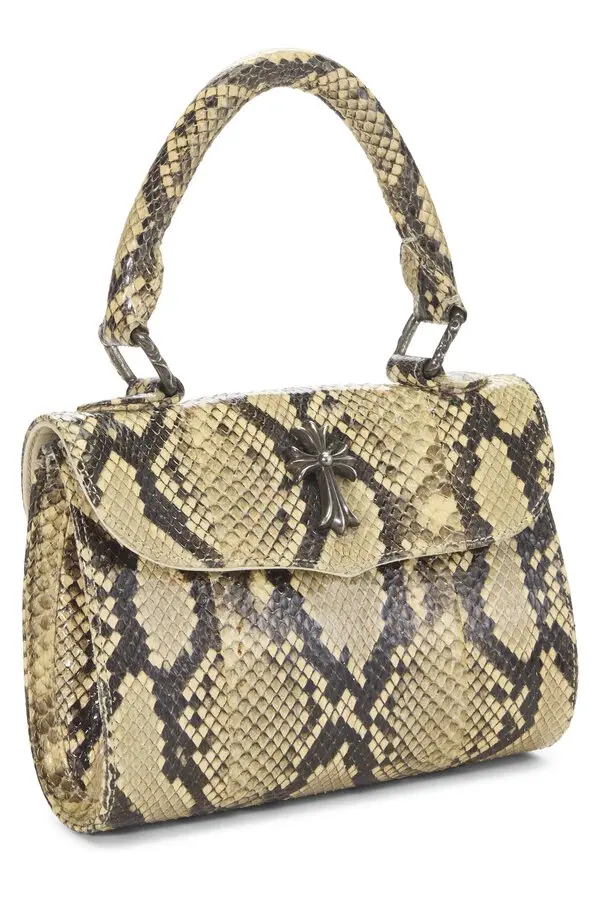 Chrome Hearts Multicolor Python Cross Top Handle Bag