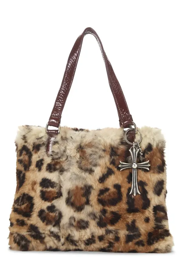 Chrome Hearts Fur Tote Bag - Brown