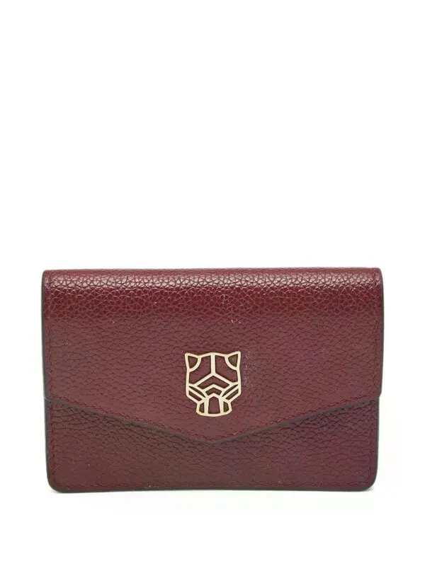 Cartier Panthere Graphique Flap Card Case - Red
