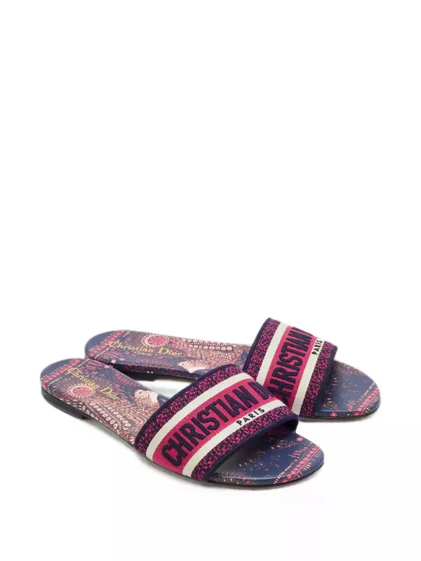 Dior Dway Embroidered Slide Sandals
