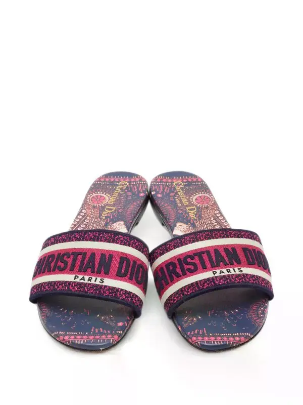 Dior Dway Embroidered Slide Sandals