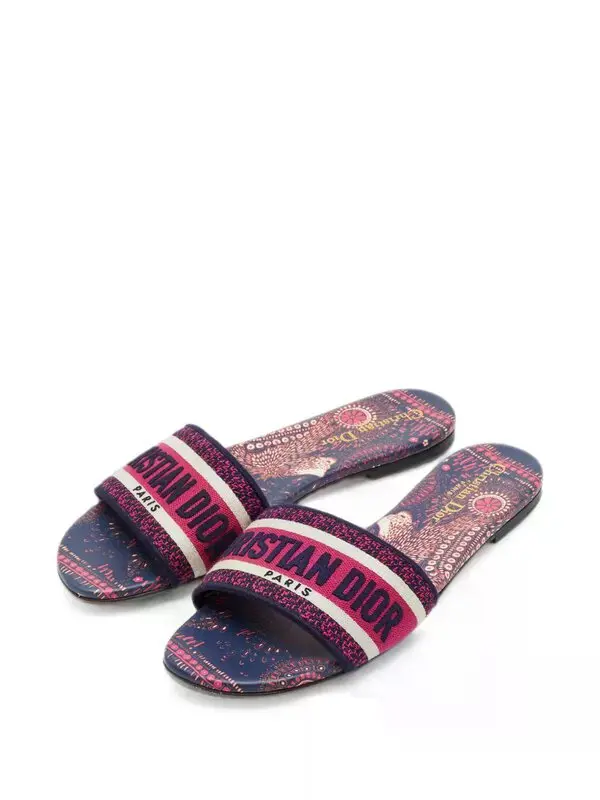 Dior Dway Embroidered Slide Sandals