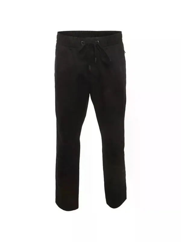 Dolce & Gabbana Logo-plaque Drawstring Trousers - Black