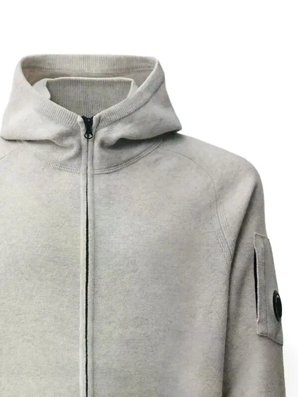 C.P. COMPANY Lens Detail Zip-up Hoodie - Grey