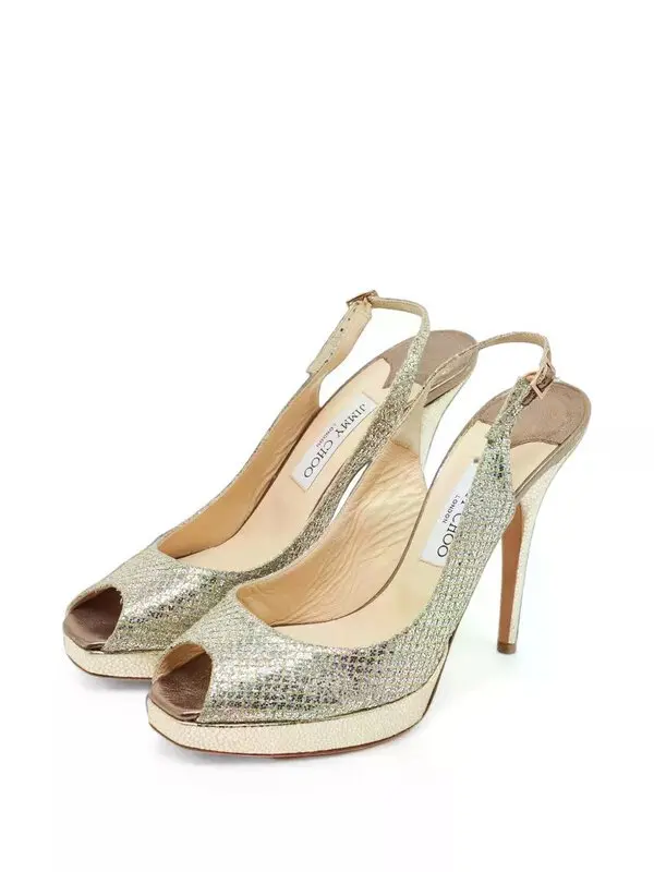 JIMMY CHOO Nova Peep-toe Slingback Sandals
