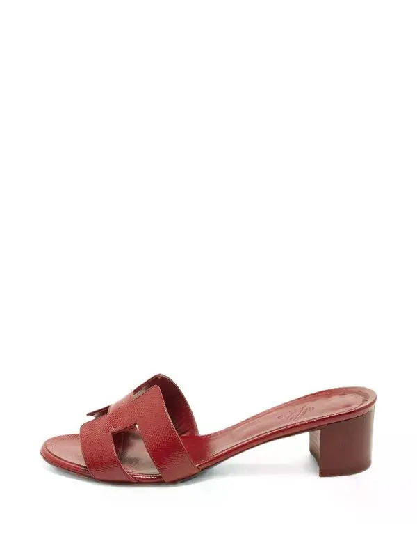 Hermès Oasis Grained-leather Sandals