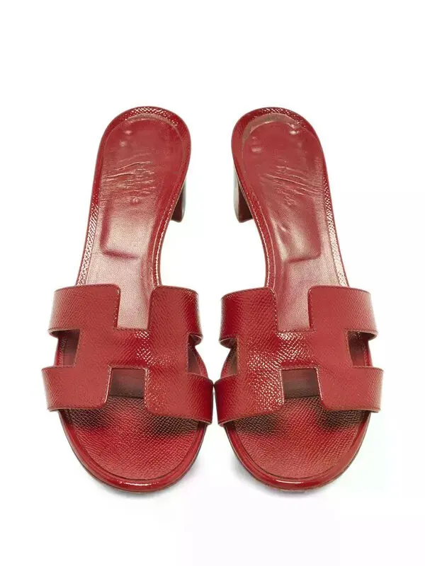 Hermès Oasis Grained-leather Sandals