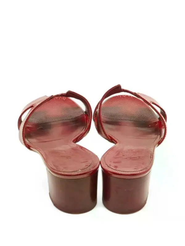 Hermès Oasis Grained-leather Sandals