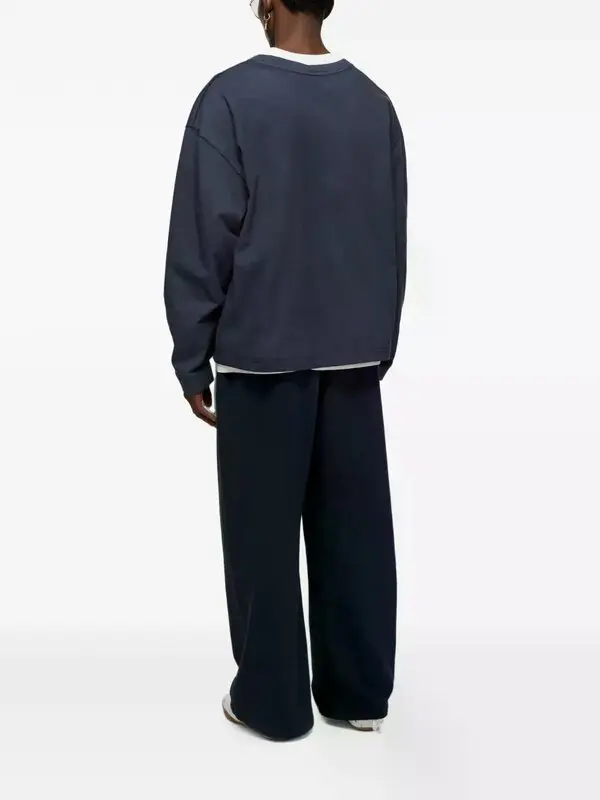 Acne Studios Layered Logo Print Sweatshirt - Blue