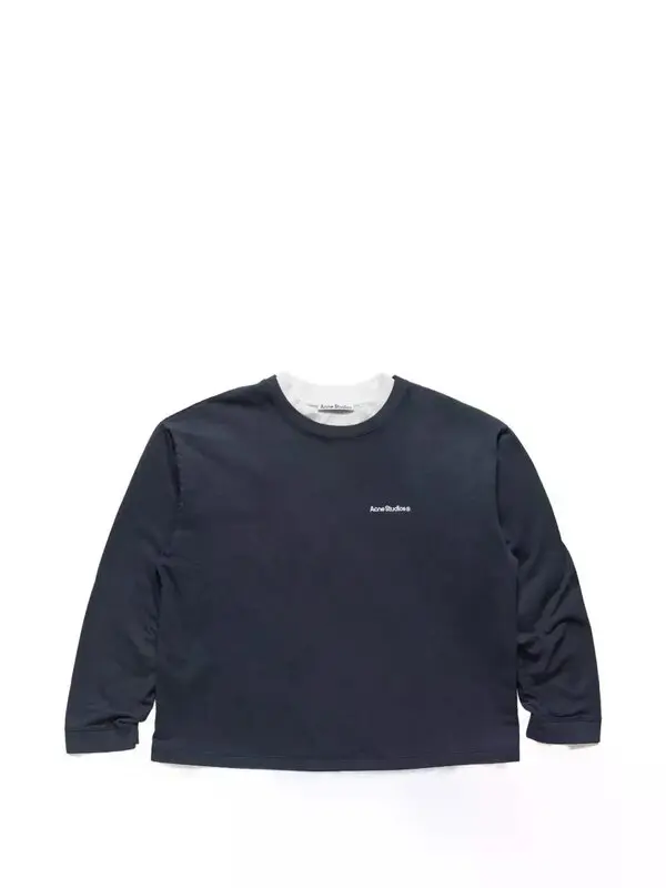 Acne Studios Layered Logo Print Sweatshirt
