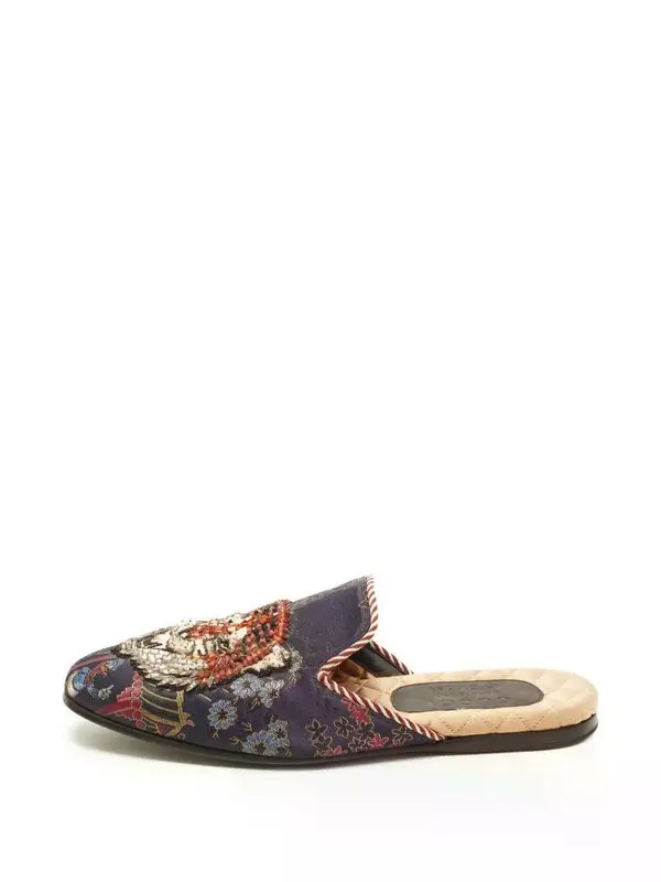 Gucci Princetown Embellished Mules - Blue