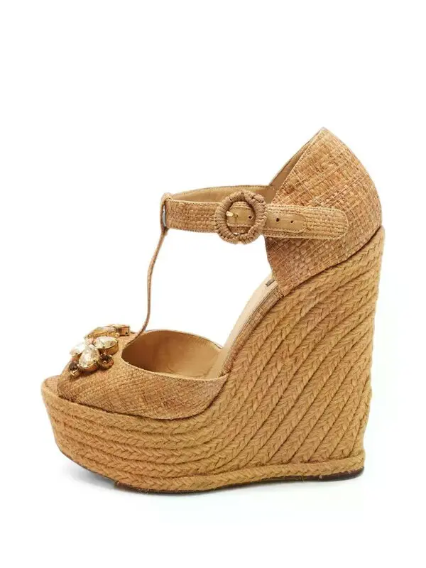 Dolce & Gabbana Crystal-embellished Wedge Pumps
