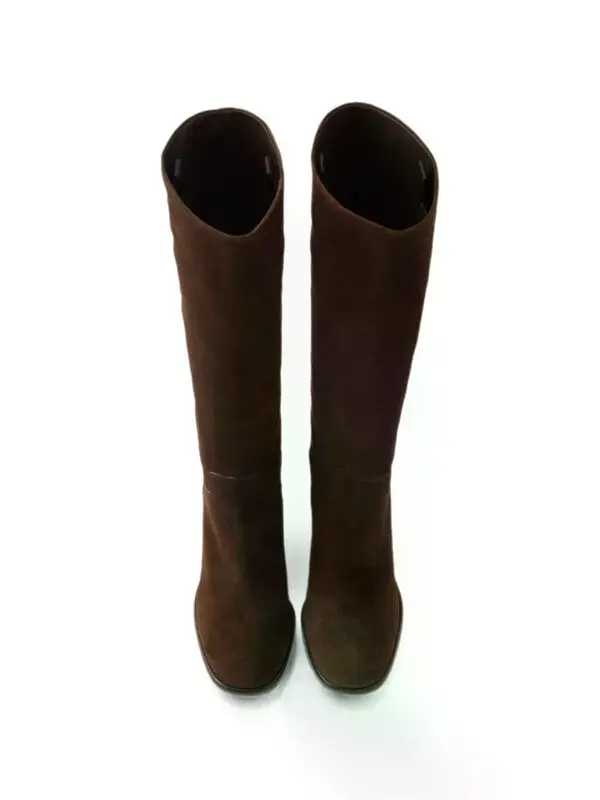 Prada Suede Block Heel Boots