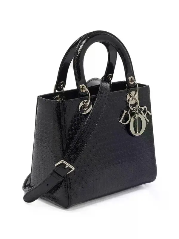 Dior 2016 Medium Lady Microcannage Tote Bag - Black